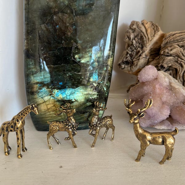 Little Hummingbird Miniature, Solid Brass Flying Bird Figurine, Curious ...