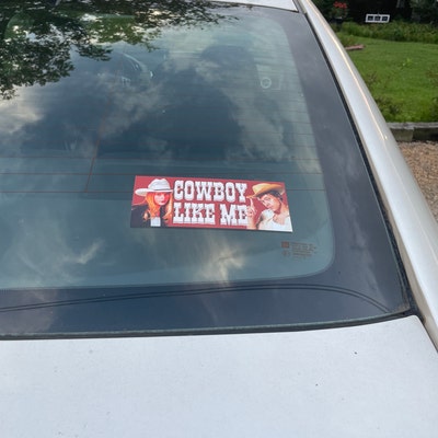 Cowboy Bumper Sticker & Car Magnet - Etsy