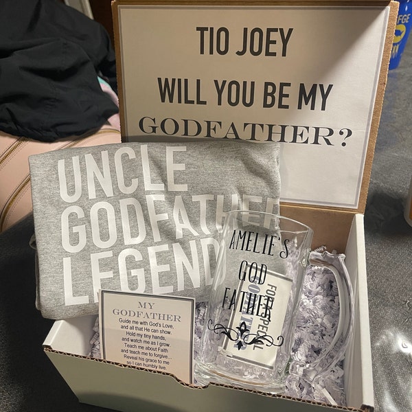 Godfather Box - Uncle Legend Personalized Godfather Gift - Will You Be ...