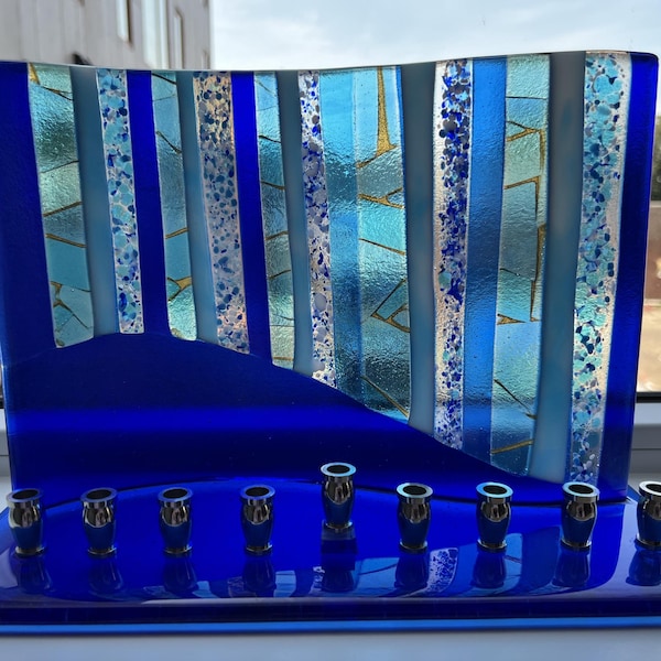 Emerald Art Glass Platter, Green Glass Platter, Fused Glass Platter ...