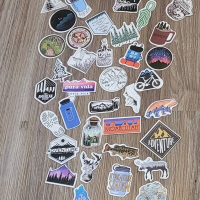 50 Outdoor Camping Hiking Stickers Pack Nature Set Lot - Etsy
