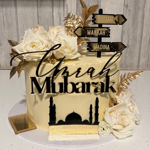 Umrah Mubarak Cake Topper and Charm Set Various Sizes & Colours - Etsy
