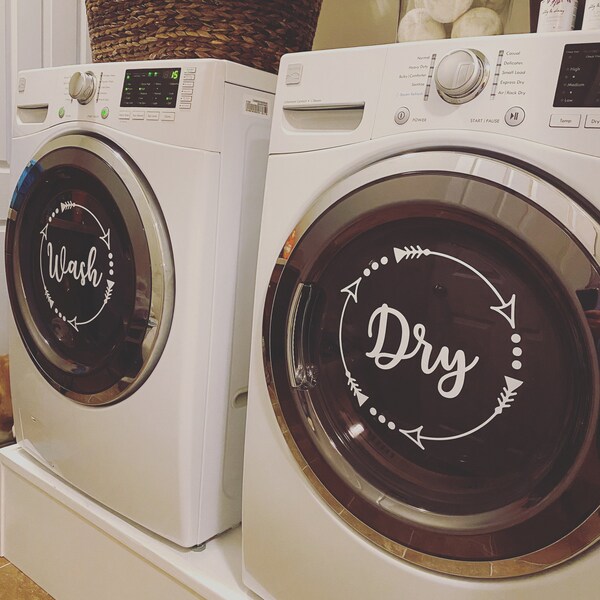 Washer Dryer Vinyl Decal Custom Washer Decal Custom Dryer Decal Laundry ...