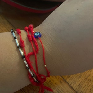 7 Knots Red Protection Bracelet Red String Bracelet Protection Bracelet ...