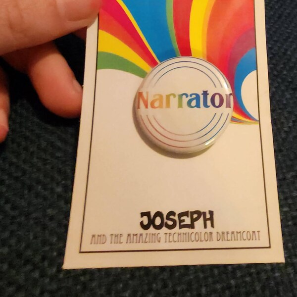 Joseph and the Amazing Technicolor Dreamcoat Inspired Pin, Pinback ...