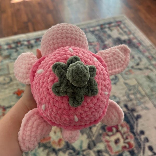 Crochet Strawberry Turtle Pattern PDF Download Beginner Friendly ...