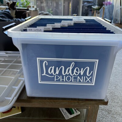 Kids File Box , Memory Box , Milestone Tote , School Organization ...