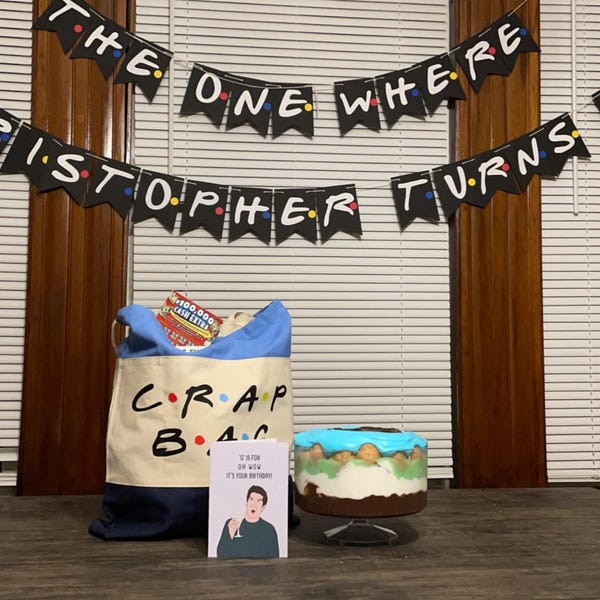 Friends Theme Banner ,friends Theme Birthday Banner Decor, Photo Prop ...