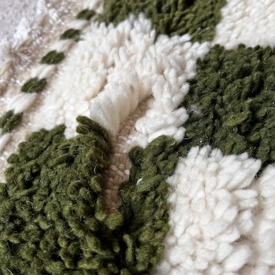 Brown and White Checkered Rug, Moroccan Berber Checkered Rug, Checkered ...