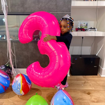 Giant Neon Number Balloon Florescent Numbers Extra Bright Number ...