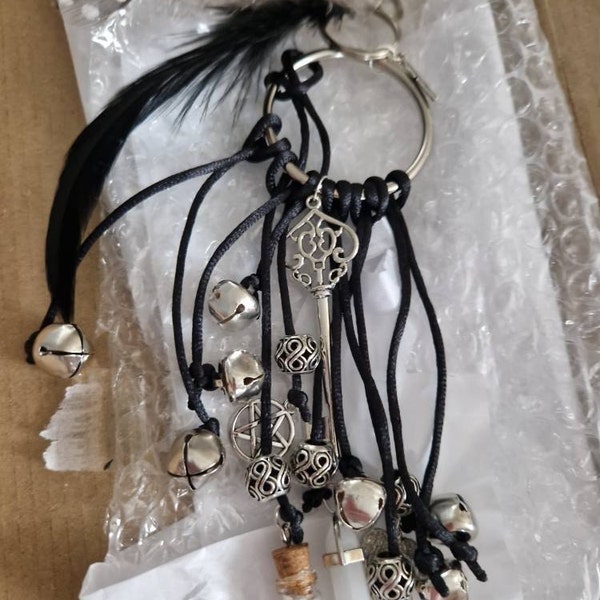 Spell Jar Keychain Pentacle Keychain Keyring Protection Keychain ...