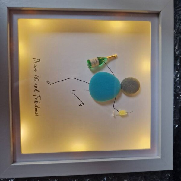 Pebble Art Family Fathers Day Gift. Football Fan. Best Dad Mate DREAM ...