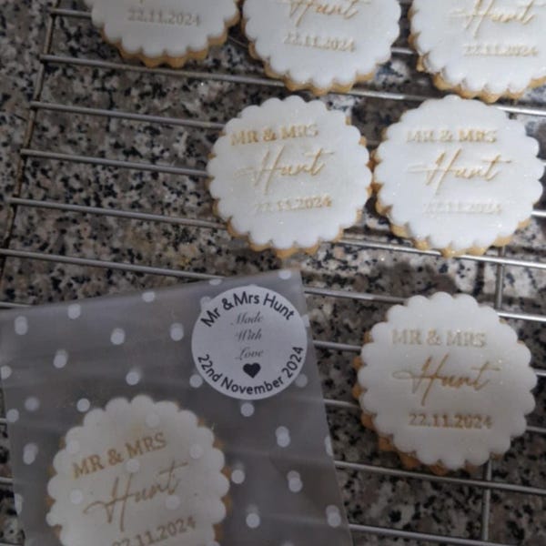 CUSTOM Names Mr and Mrs With Date Cookie Biscuit Stamp (fits M&S ...