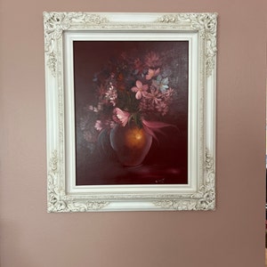 Colonial Style Ornate Wood Frame, Vintage Frame, Distressed White, Old ...