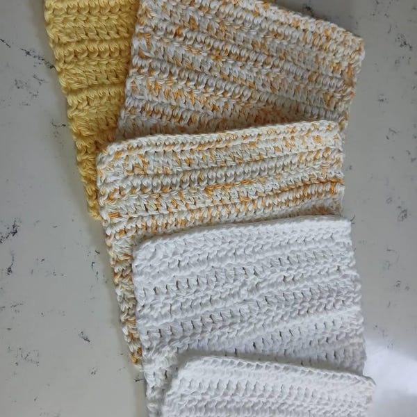 Handmade Cotton Crochet Dish Cloth: Colorful Kitchen Rags - Etsy