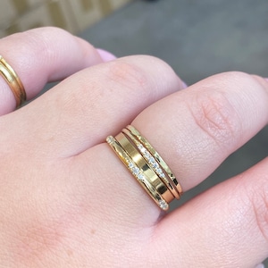 14k Solid Gold Stacking Ring, Stacking Ring, Solid Gold Stacking Ring ...