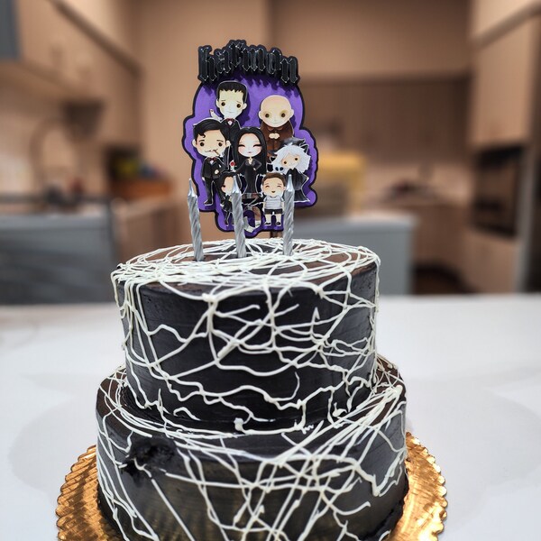 Addams Family Cake Topper, Addams Family Theme Party, Family Halloween ...