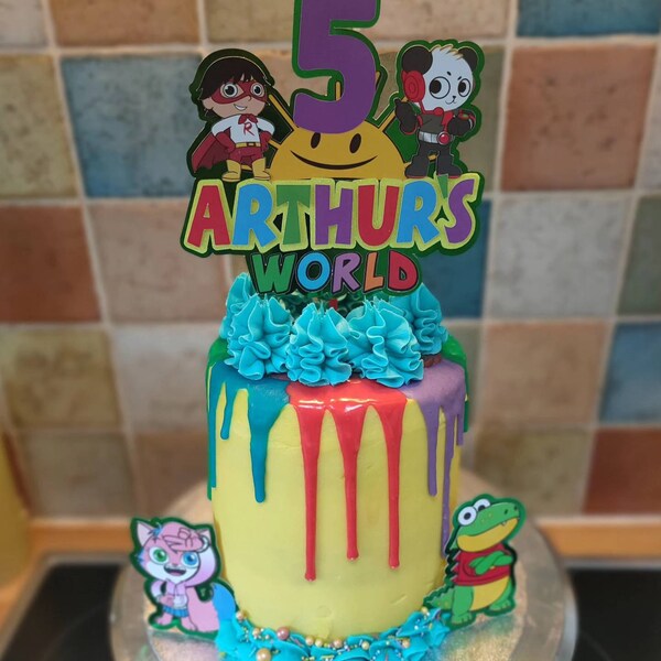 Cake Topper Ryan's World 3d Cake Topper With Ryans World Characters ...