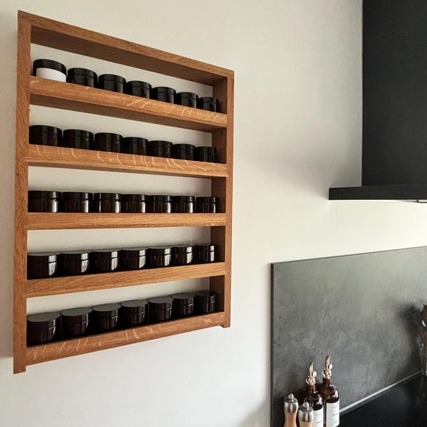 Freestanding Oak Spice Rack - Etsy