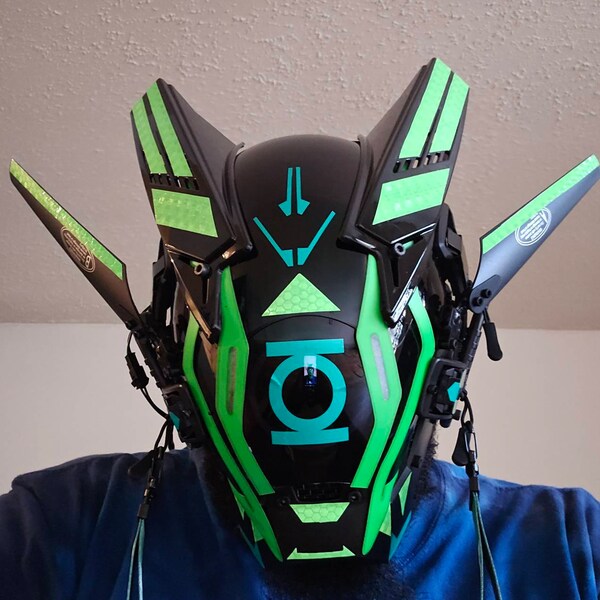 Cyberpunk 2077 Tactical Helmet Samurai Mask Photography Street Shooting ...