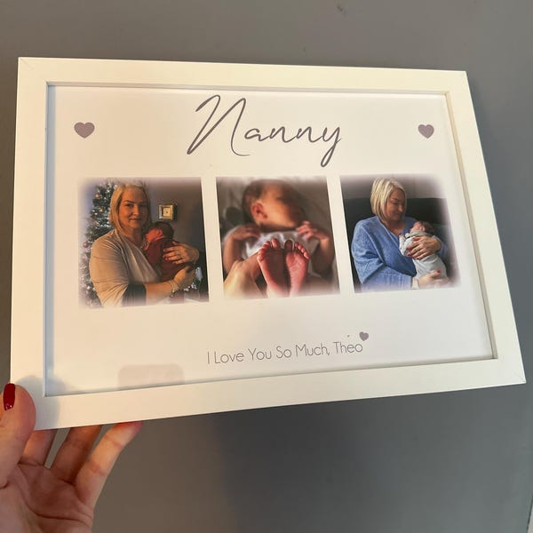 Nanny Photo Frame, Nanny, Nanna, Nan Gift & Framed Print - Etsy UK