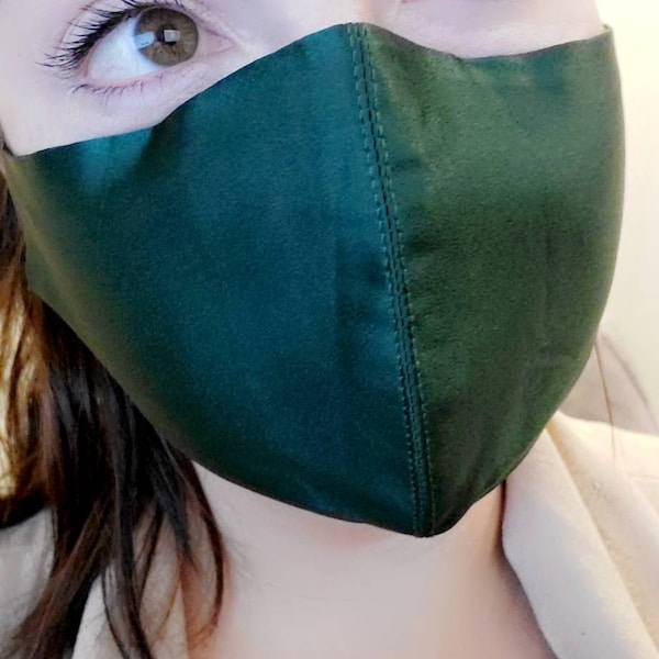 Mulberry Silk Mask 4 Layers Nose Wire 100% SILK Mask Women's LUXURY ...