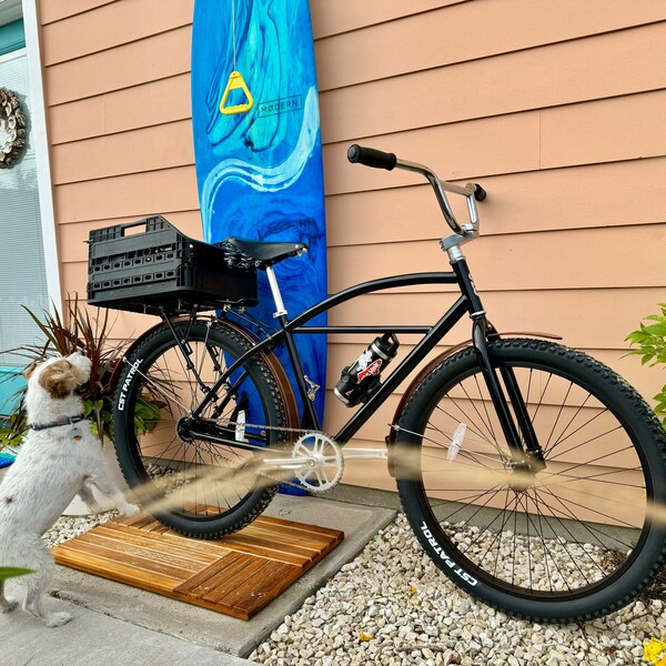 Woody's Custom Wood Rear Rack. Bicycle Rack, Rear Bike Deck, Rack Deck ...