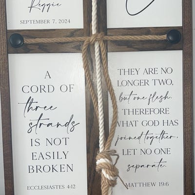 A Cord of Three Strands What God Joined Together Trinity Braid™ Unity ...