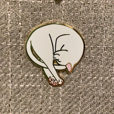 Curled Cat Pins 14 Colours 35mm Hard Enamel Pins - Etsy