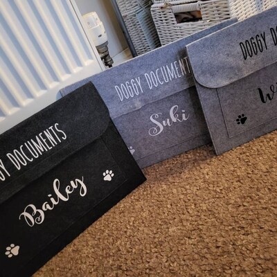 Personalised Pet Document Folder-dog Documents Folder,pet Information ...