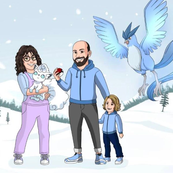 Custom POKEMON Character Portrait From Photo (DIGITAL COPY ...