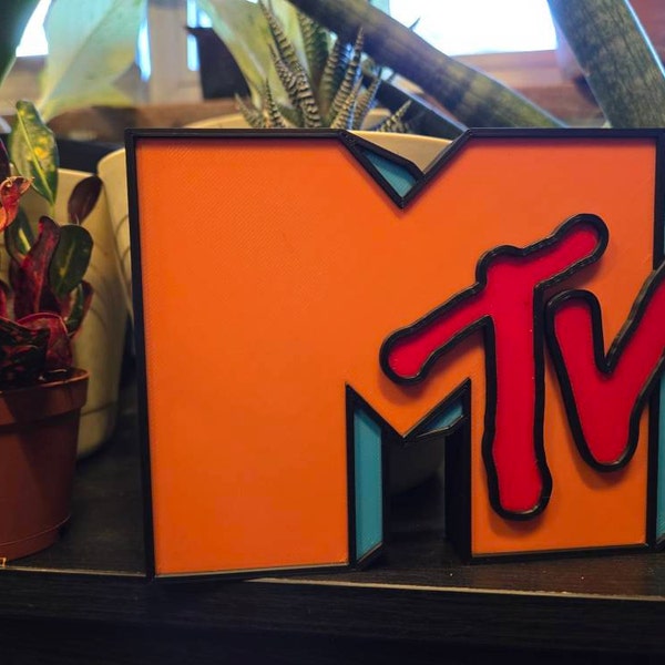 MTV Music Television 3D Printed Logo - Fan Art Collector Gift. - Etsy