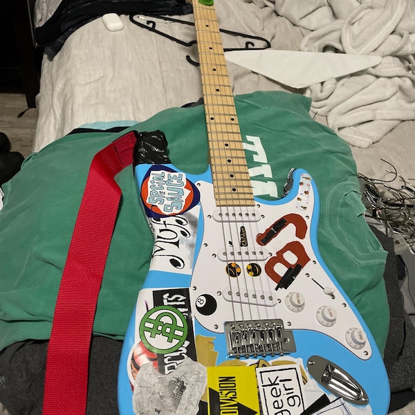 1994 BJ Guitars Billie Joe Armstrong Green Day Blue Guitar - Etsy