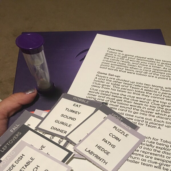 Thanksgiving Taboo 63 Cards Printable | Family Games | Printable Games ...