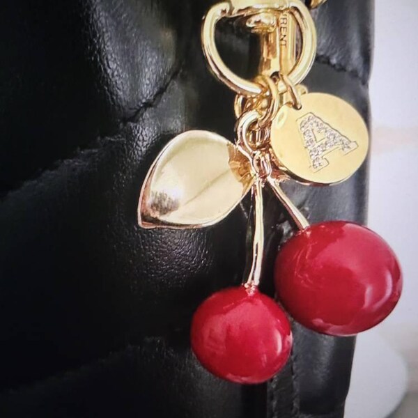 Cherry Keychain • Personalised Bag Charm • Phone Charm • Handbag ...