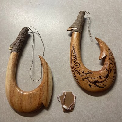 Maui Hooks Hei Makau Adjustable Bone & Resin Necklaces Story Included ...