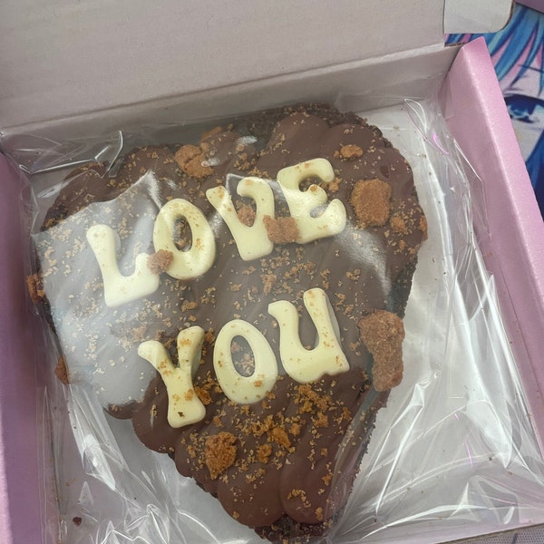 Mini Heart Brownie Slab / Postal Brownies / Letterbox Brownies / Love ...