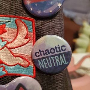 Chaotic Neutral Button Pin - Etsy