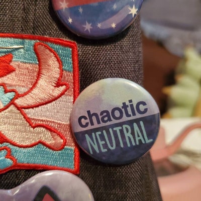 Chaotic Neutral Button Pin - Etsy