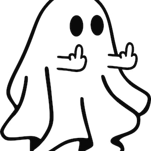 Ghost Middle Finger Svg Png, Halloween Svg Png, Svg File for Cricut ...