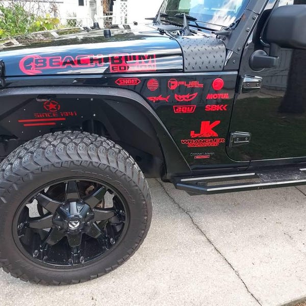 Honeycomb Hex Mesh Pattern Hardtop Window Decal Set - Fits Jeep 2-door ...