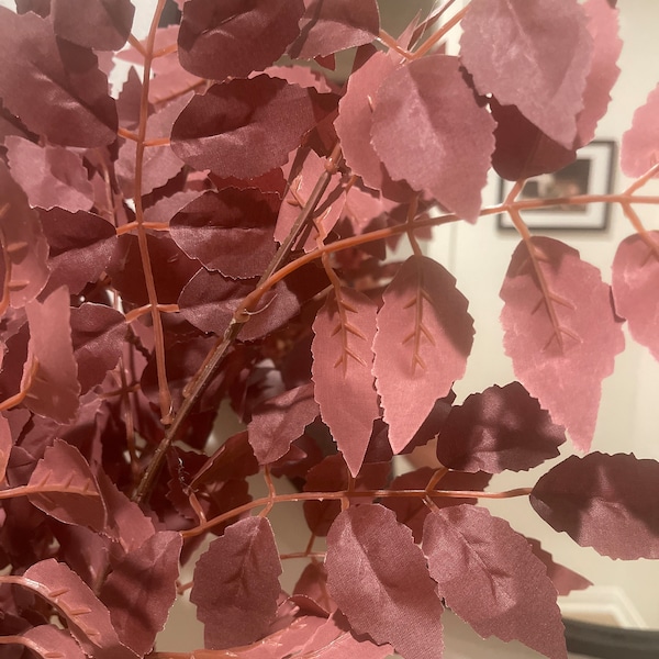 Faux Purple Branches, Autumn Foliage, Burgandy Branches, Dark Red ...