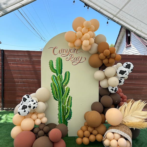 Wild West Balloon Garland Kit – Cowboy Birthday Decor, My First Rodeo ...