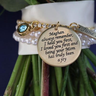 Something Blue Bouquet Charm, Bride Gift From Mom, Something Blue for ...