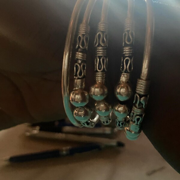 Plain Brass Bangle, 7 Day Bangles, Stackable Bangle Bracelets for Women ...