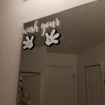 Disney Wash Your Hands Decal, Disney Door, Disney Decal, Wash Your ...