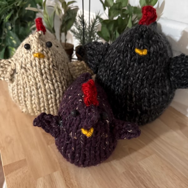 Poppy the Chicken Knitting Pattern ORIGINAL, Knit Chicken Pattern ...
