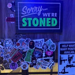 Doobie Den Sign Beautiful Handmade Marijuana Themed Carved Wood Sign ...