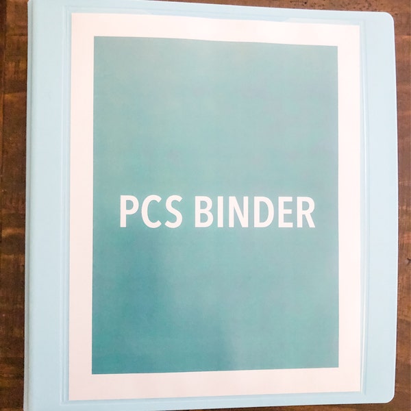 PCS Binder Printable - Military Move Binder, 8.5x11 60+ Pages, Moving ...