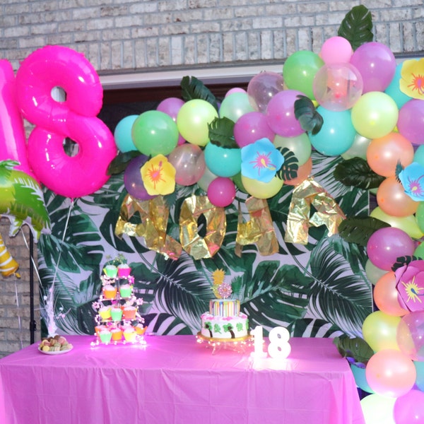 Neon Pink NUMBER Balloon | Neon Pink Giant Number Balloon | Fluorescent ...